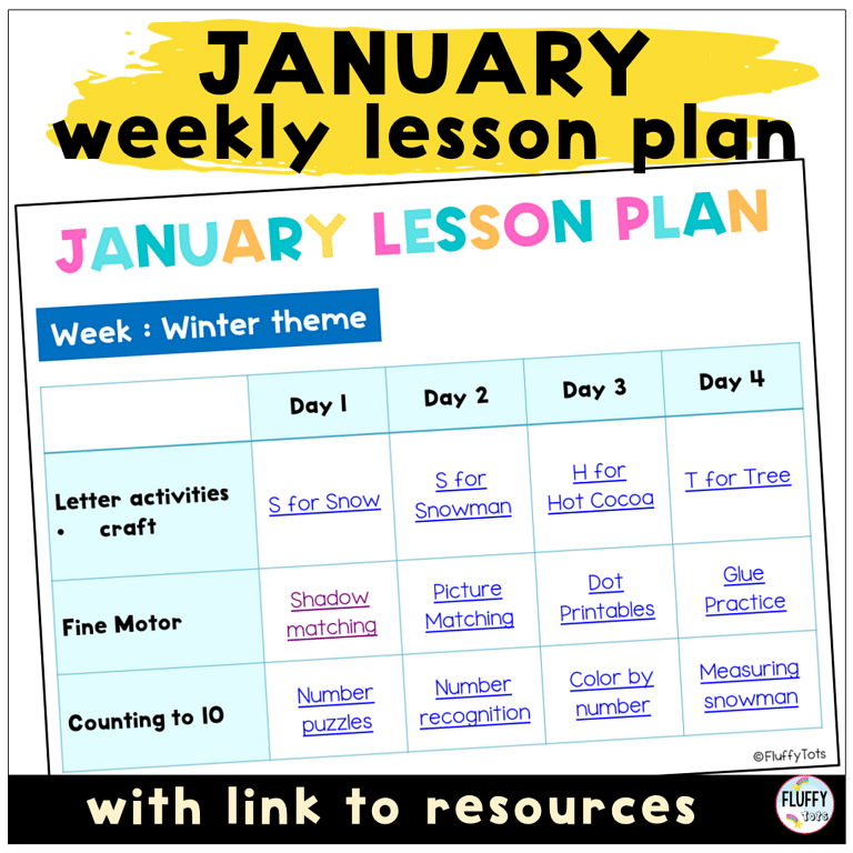 Easy Winter Lesson Plan Ideas for Toddler and Preschoolers with 3 Main ... Easy Winter Lesson Plan Ideas for Toddler and Preschoolers with 3 Main ...